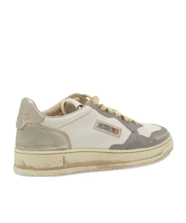 AUTRY Medalist Lace-up Leather Sneakers - Nude