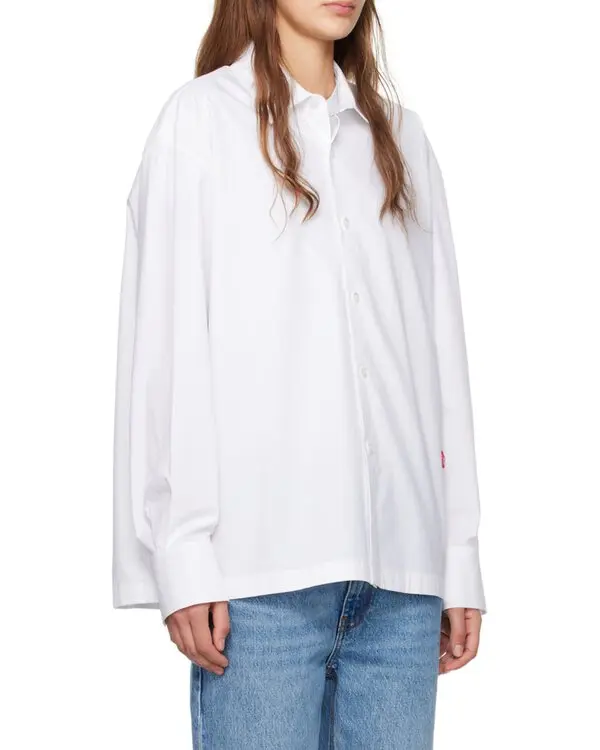 Alexander Wang Logo Embroidered Buttoned Shirt - White