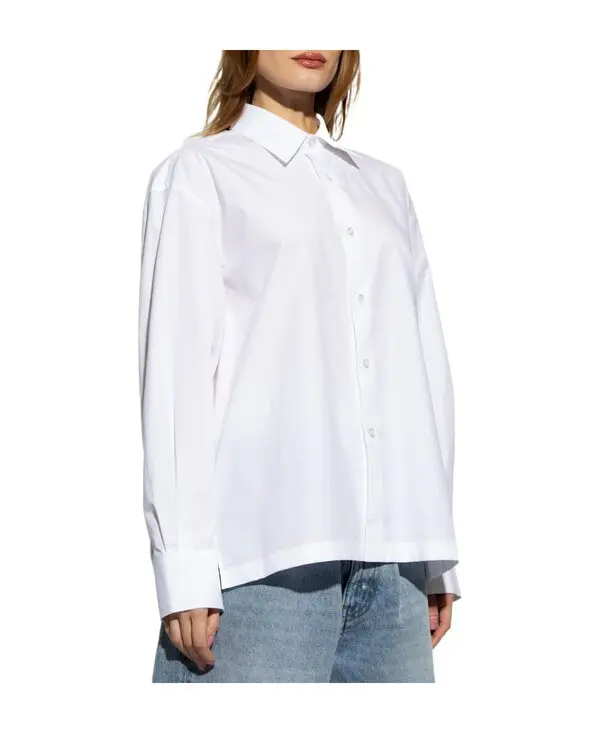 Alexander Wang Logo Embroidered Buttoned Shirt - White