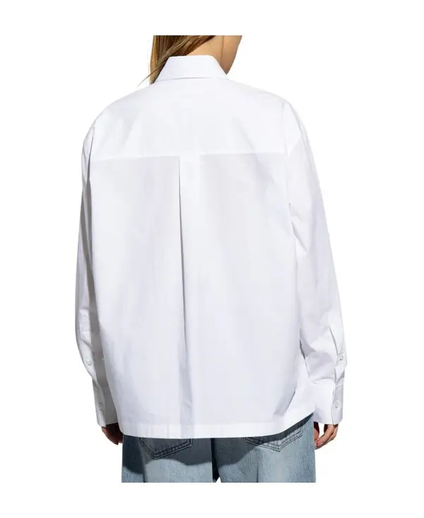 Alexander Wang Logo Embroidered Buttoned Shirt - White