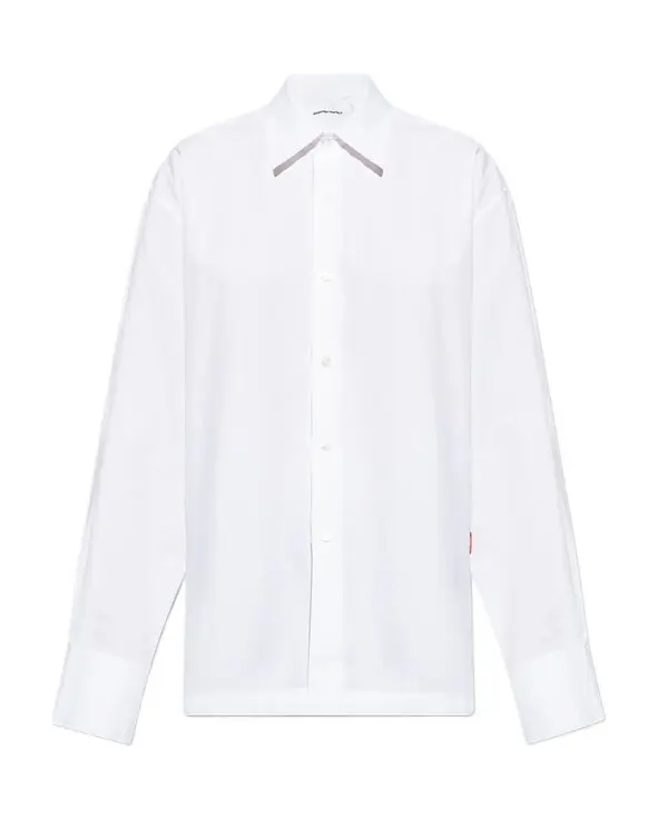 Alexander Wang Logo Embroidered Buttoned Shirt - White