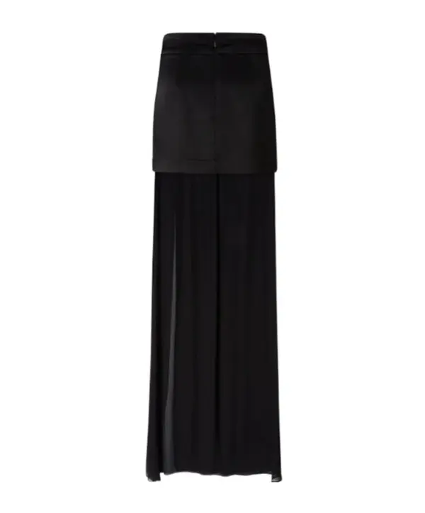 Pinko Layered Maxi Skirt With Side Slit