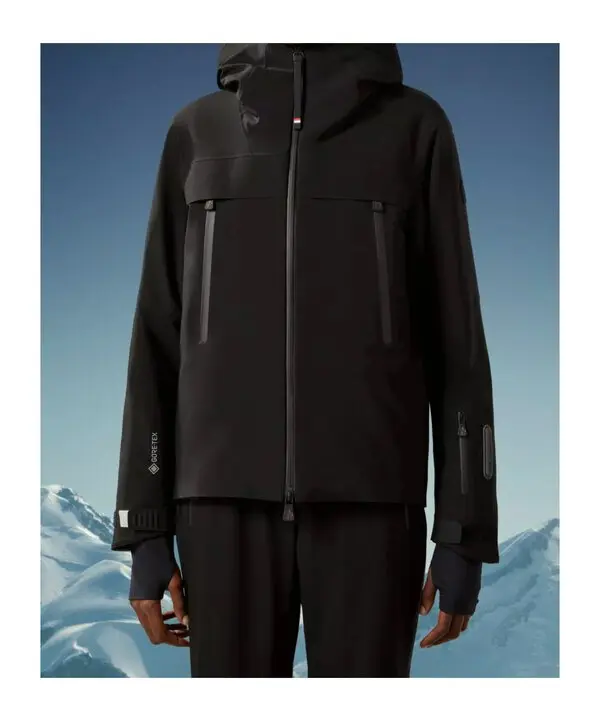 Moncler Chanavey Ski Jacket With Adjustable Hood And Zipper Details