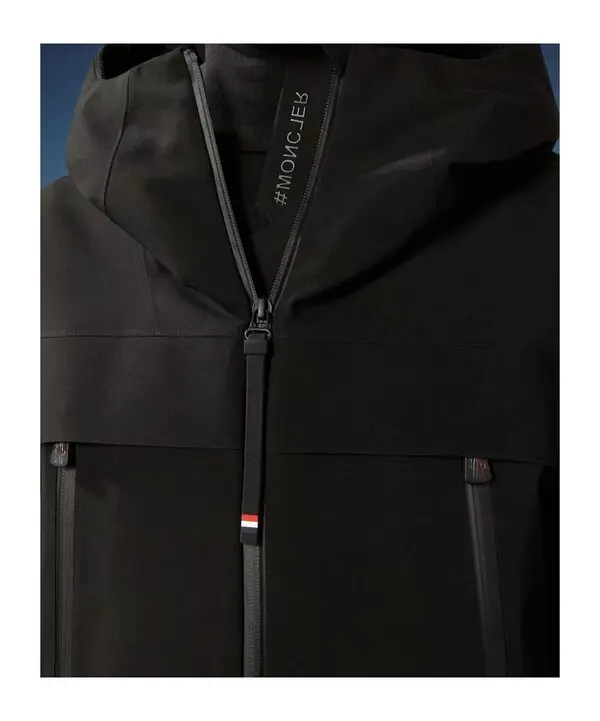 Moncler Chanavey Ski Jacket With Adjustable Hood And Zipper Details