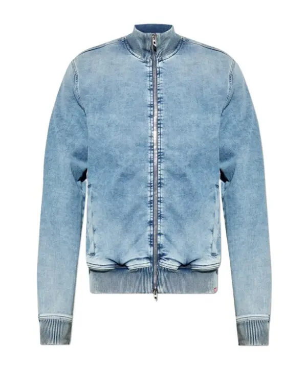 DIESEL® Zip-front Denim Jacket - Blue