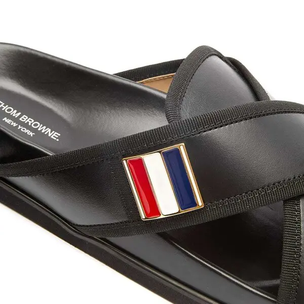 Thom Browne Cross-over Flat Sandals