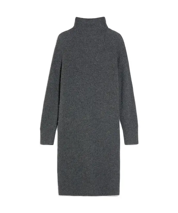 Max Mara Long-sleeved Wool Cashmere Dress