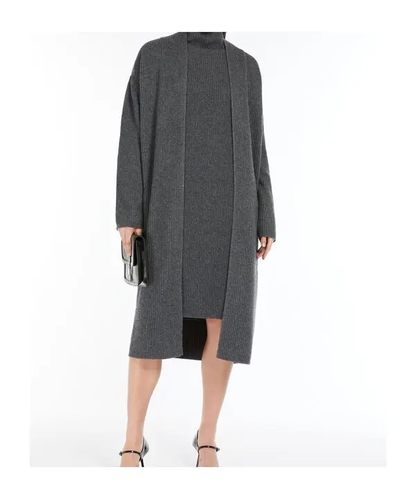 Max Mara Long-sleeved Wool Cashmere Dress