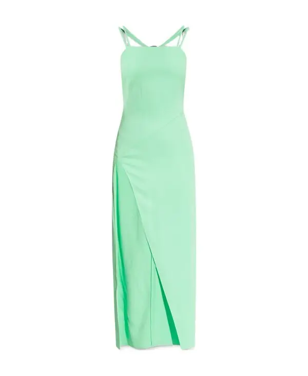 Attico Fujiiko Strappy Midi Dress With Slits - Green