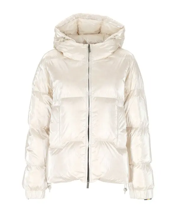 K-WAY Lethille Thermo Pearly Short Puffer Jacket - White