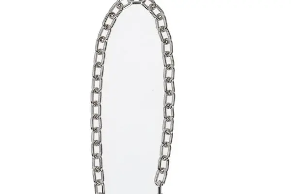 Rabanne Silver Xl Link Necklace With T-button Pendant - Gray