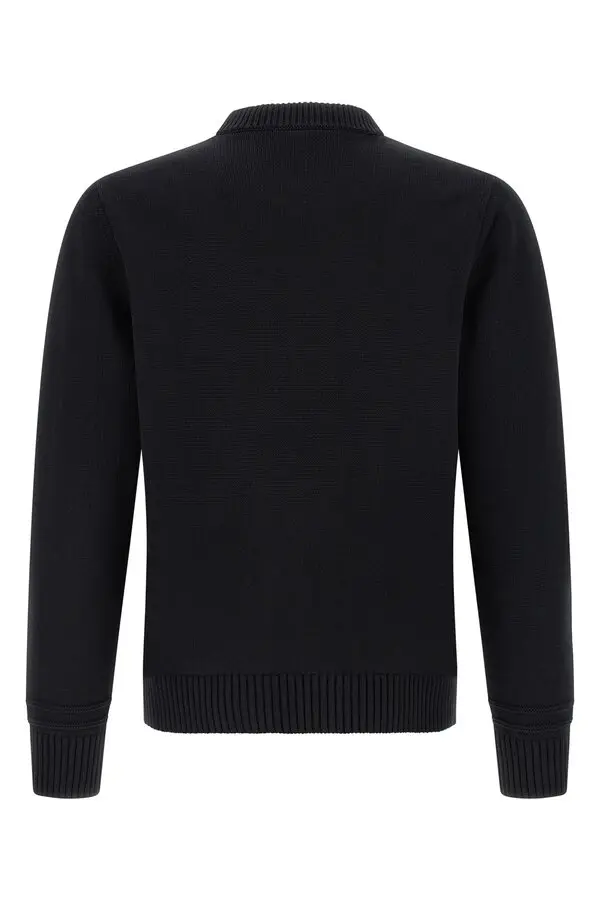 Gucci Logo Intarsia Knitted Crewneck Sweater - Black