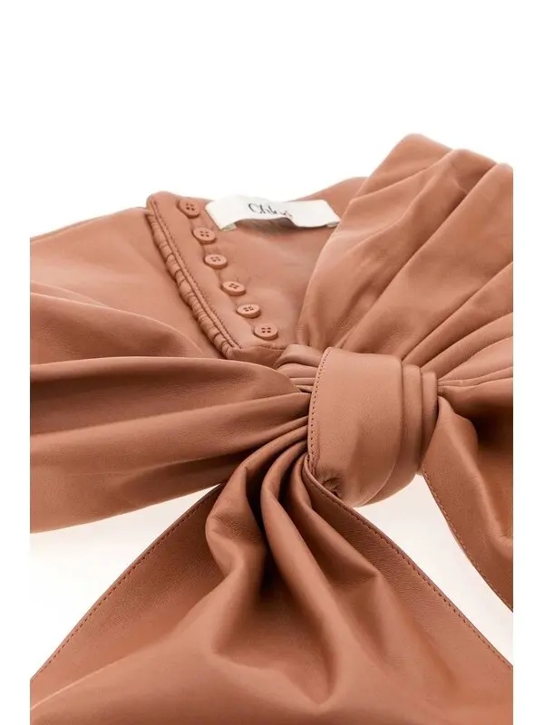 Chloé Bow Wide Belt - Pink