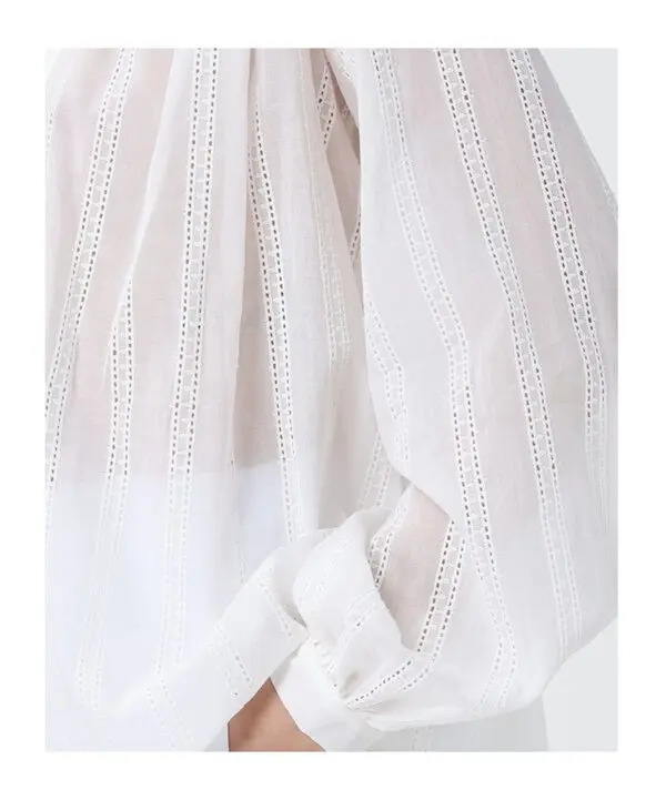 SEMICOUTURE Long-sleeve V-neck Cover-up