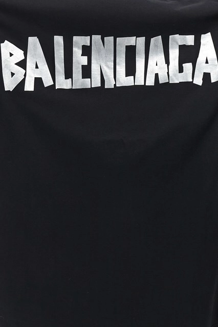 Balenciaga Tape Type Oversized T-shirt - Black