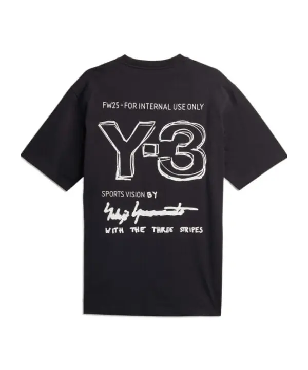 Y3 Logo Printed Short Sleeved T-shirt