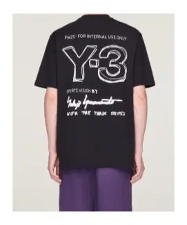 Y3 Logo Printed Short Sleeved T-shirt