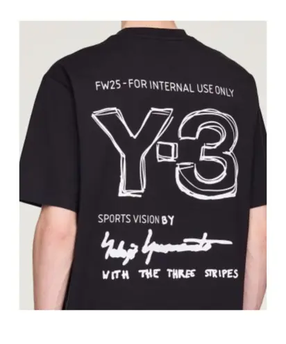 Y3 Logo Printed Short Sleeved T-shirt