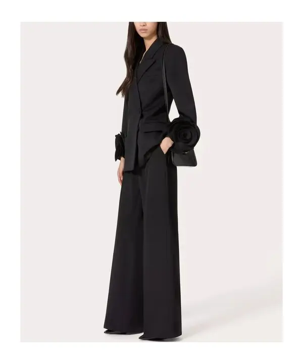 Valentino Garavani Pleat Detailed Wide Leg Pants
