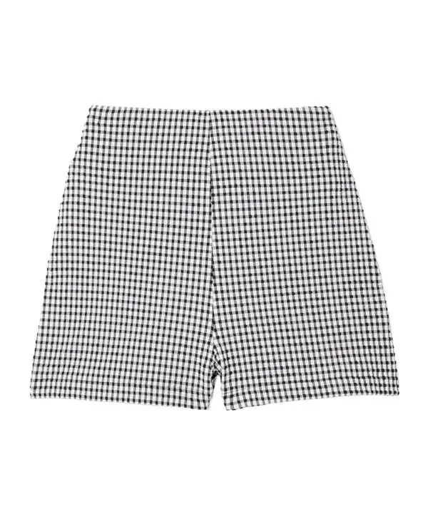 RÓHE Gingham Seersucker Shorts - Gray
