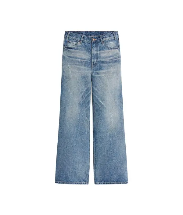Celine Flared Surf Jeans In Summer Dazed Wash Denim
