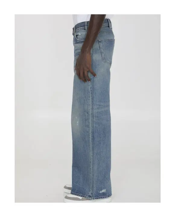 Celine Flared Surf Jeans In Summer Dazed Wash Denim