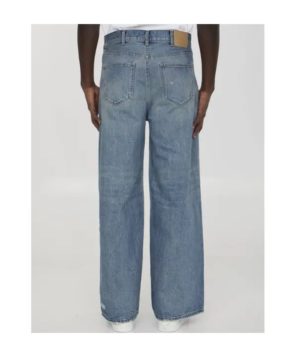 Celine Flared Surf Jeans In Summer Dazed Wash Denim