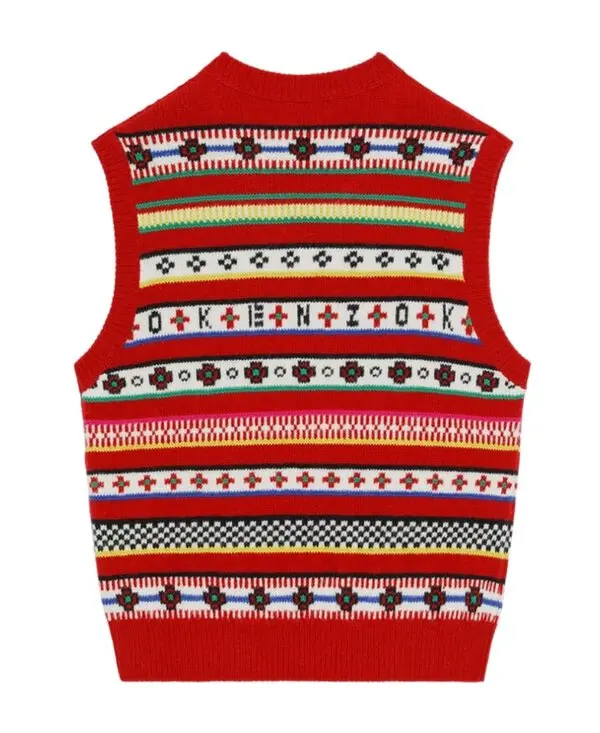 Kenzo Jacquard Knit Vest
