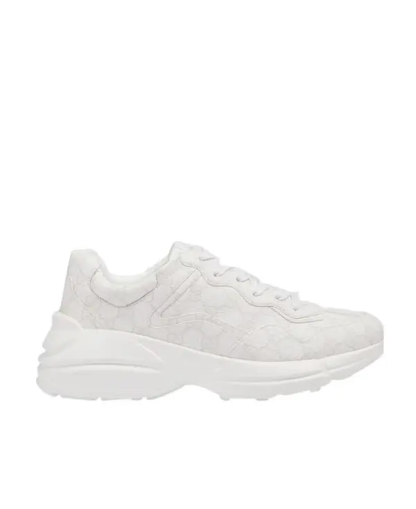 Gucci Gg Rhyton Canvas Sneakers - White