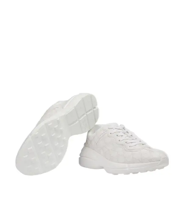 Gucci Gg Rhyton Canvas Sneakers - White