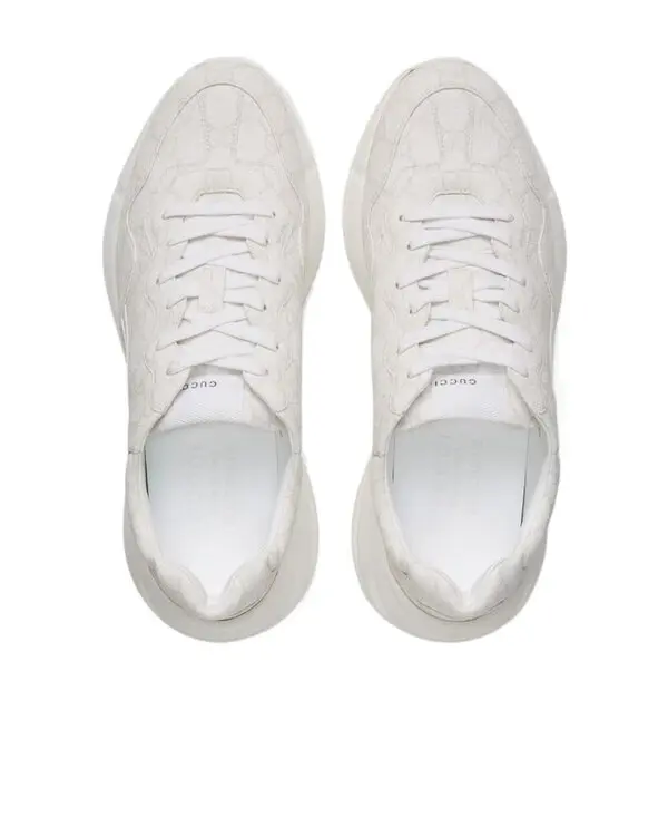 Gucci Gg Rhyton Canvas Sneakers - White
