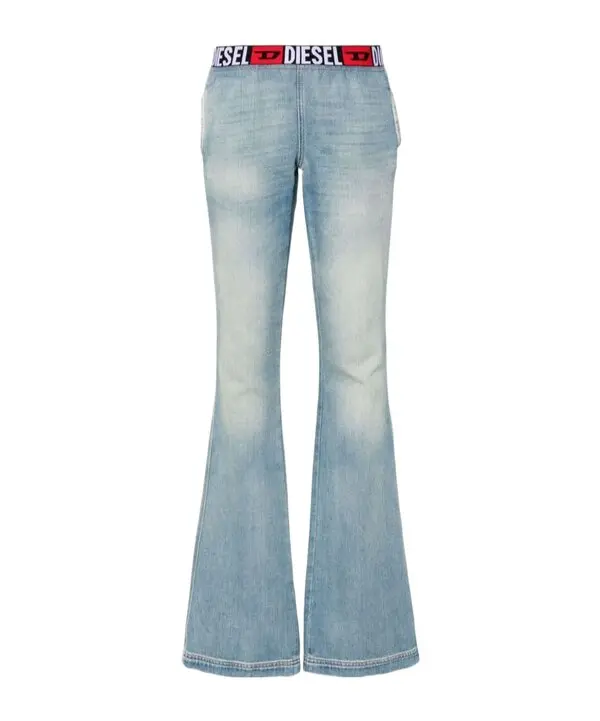 DIESEL® Bootcut Jeans With Logo Waistband