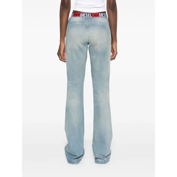 DIESEL® Bootcut Jeans With Logo Waistband