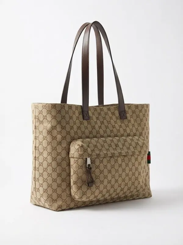 Gucci Large Gg Tote Bag - Beige/ebony