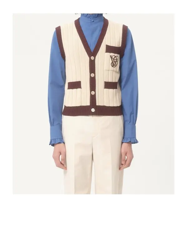 Valentino Garavani V-neck Sleeveless Knitted Vest