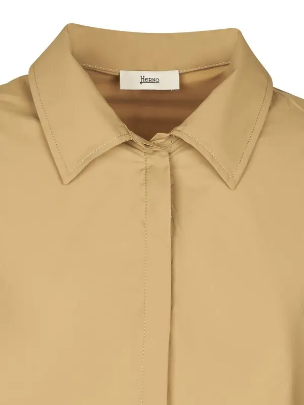Herno Drawstring Shirt Dress - Nude