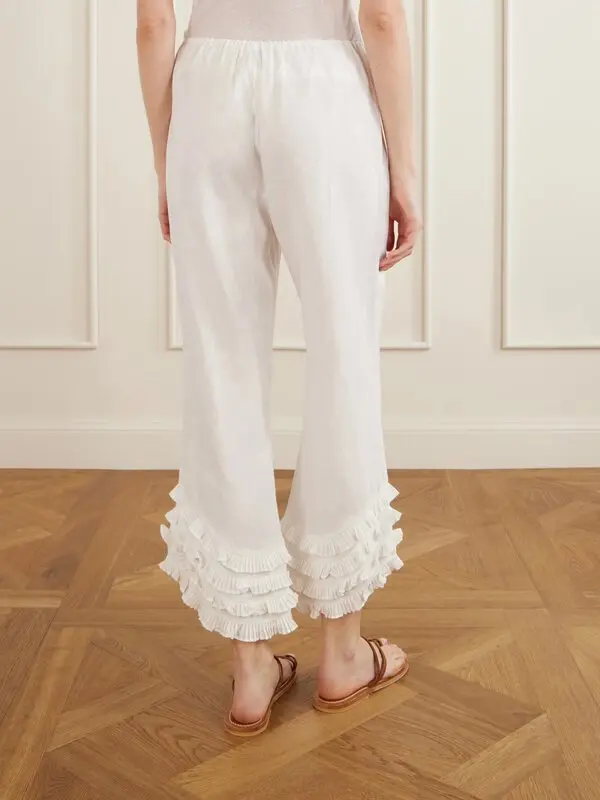 Posse Ruffled Hem Casual Pants