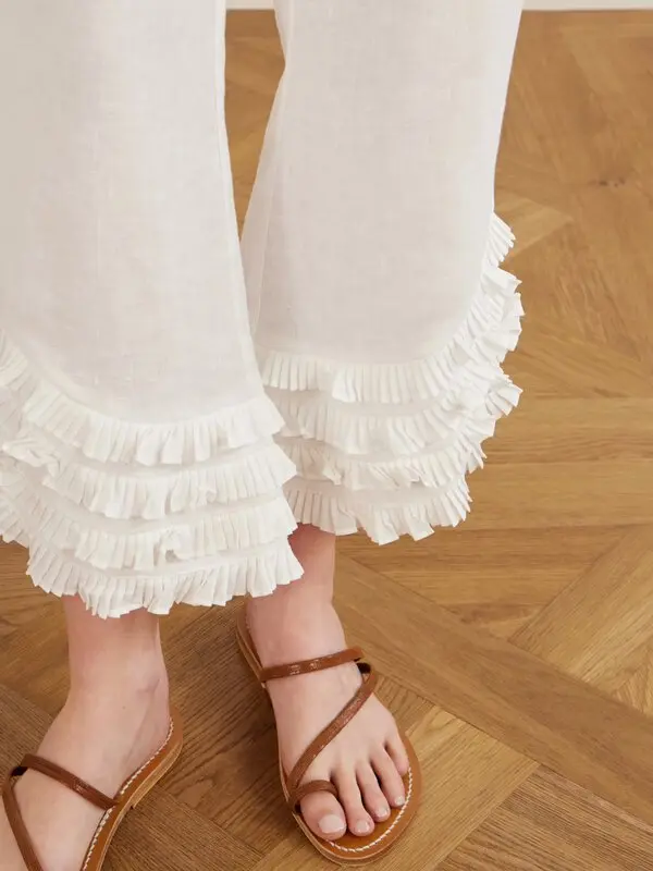 Posse Ruffled Hem Casual Pants