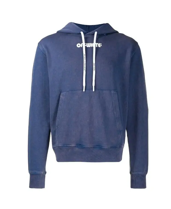 Off-White Logo Printed Hooded Sweater