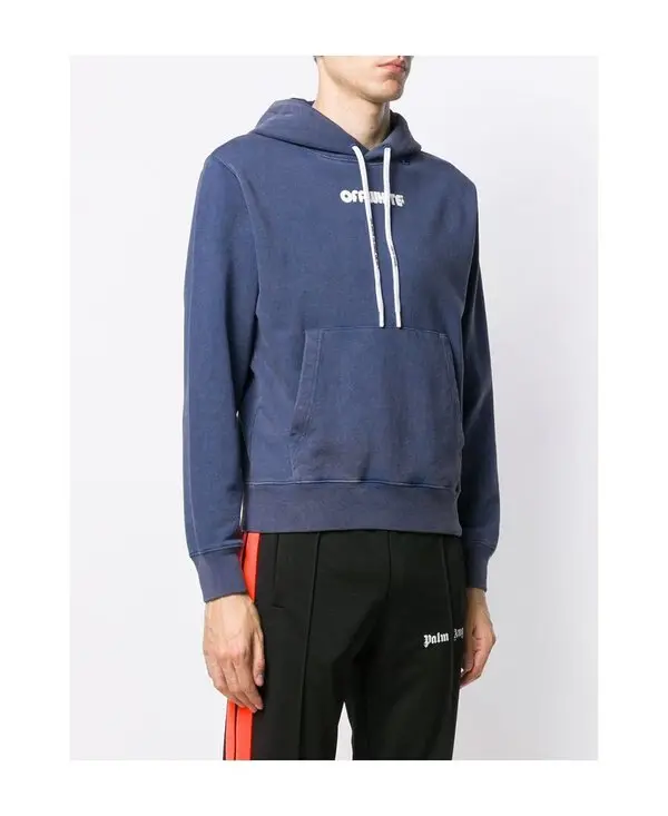 Off-White Logo Printed Hooded Sweater