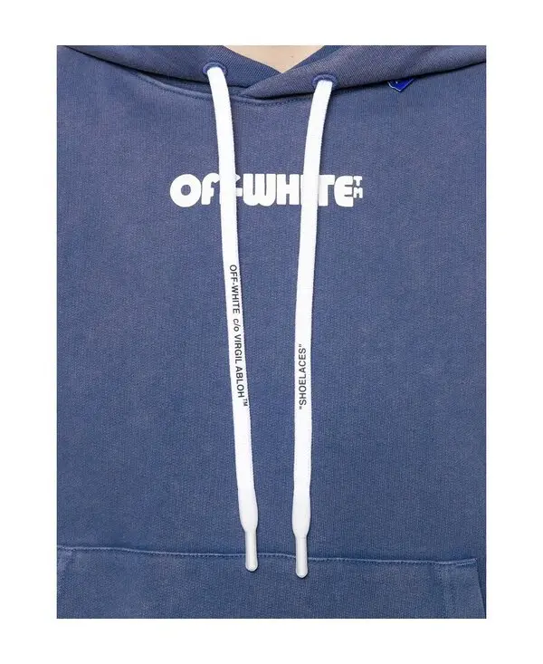 Off-White Logo Printed Hooded Sweater