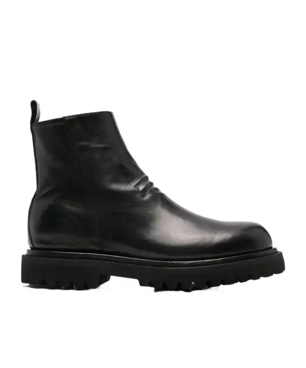 Officine Creative Side Zipper Ankle Boots