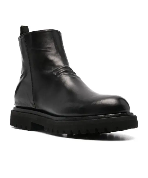 Officine Creative Side Zipper Ankle Boots