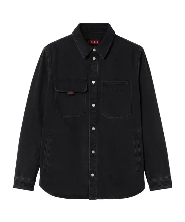 Gucci Collared Long-sleeve Shirt