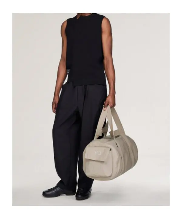 Y3 Crinkle Nylon Duffle Bag - Light Brown
