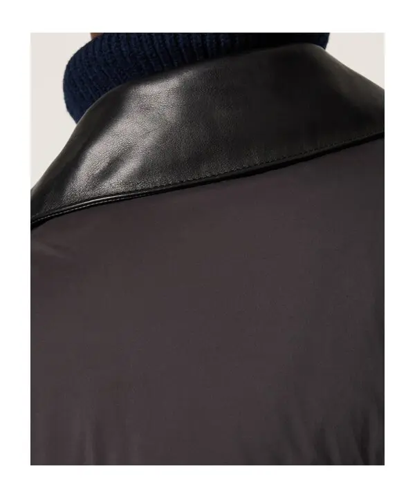 Miu Miu Technical Pongé Cropped Down Jacket - Black