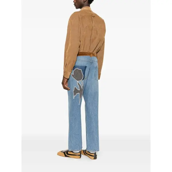 Marni Floral Patch Straight Leg Jeans