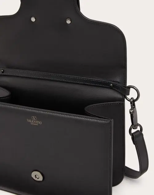 Valentino Garavani Vlogo Plaque Foldover Top Shoulder Bag