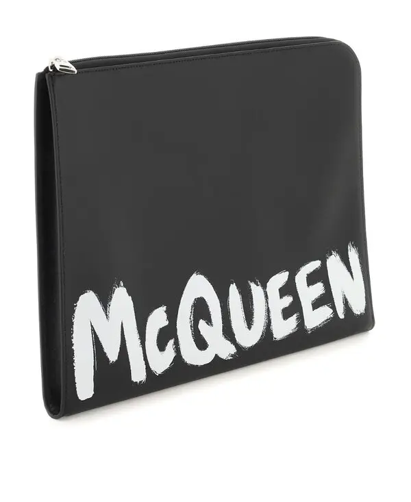 Alexander McQueen Logo Printed Zip Around Wallet