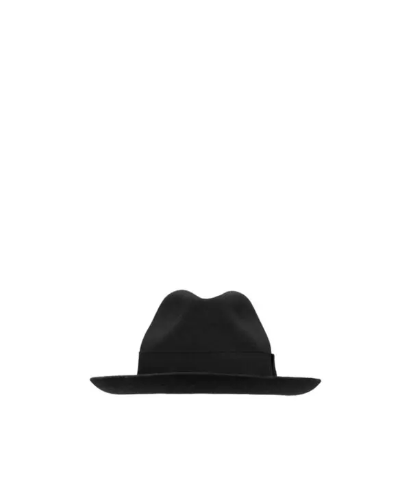 Saint Laurent Logo Plaque Fedora Hat
